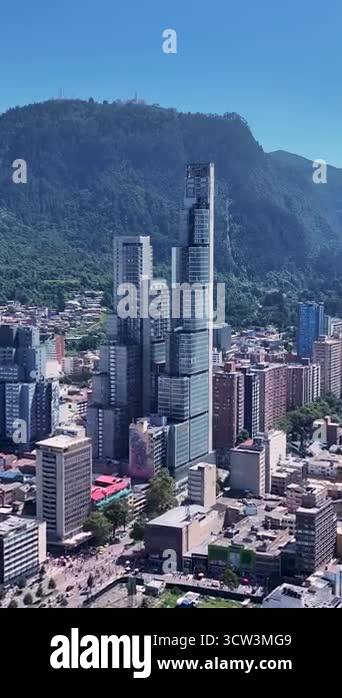 Bogota Skyline In District Capital Colombia. Metropolis Downtown ...