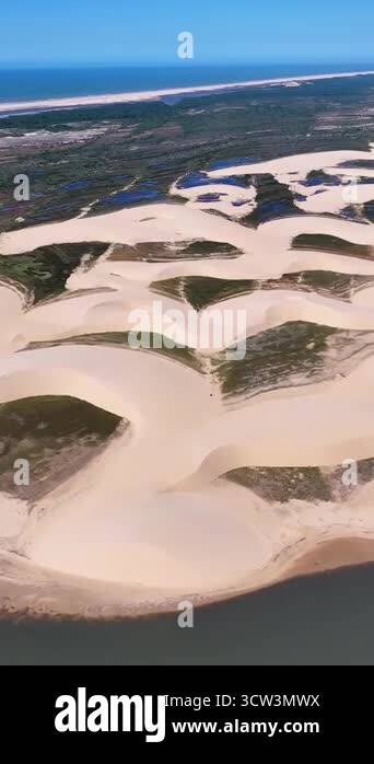Morro Do Meio Beach At Araioses In Maranhao Brazil. Freshwater Lakes ...