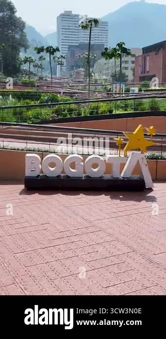 Bogota Sign At Bogota In Cundinamarca Colombia. Urban Park Landscape ...