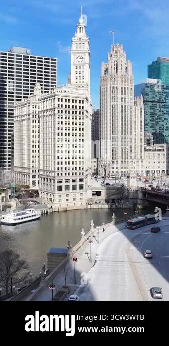 Chicago Skyline At Chicago In Illinois United States. Highrise ...