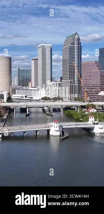 Tampa Skyline At Tampa In Florida United States. High Rise Buildings ...
