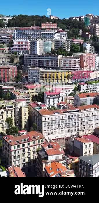 Naples Skyline At Naples In Campania Italy. Highrise Buildings Scenery ...