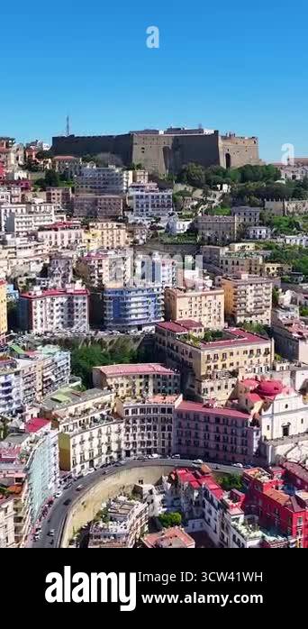 Naples Skyline At Naples In Campania Italy. Highrise Buildings Scenery ...