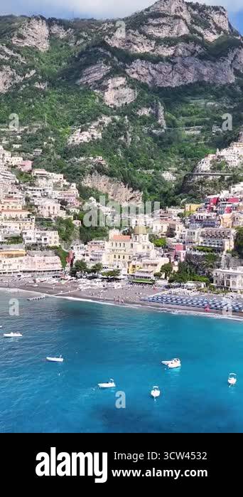 Amalfi Coast At Positano In Salerno Italy. Beach Landscape. Giant ...