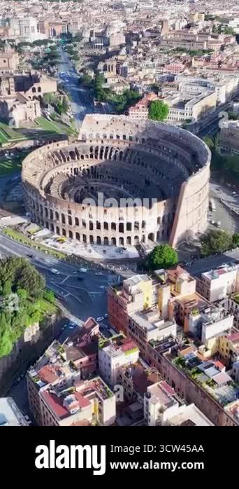 Rome Coliseum At Rome In Lazio Italy. Cultural Heritage. Beautiful Cityscape. Rome Coliseum At ...