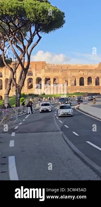 Rome Colosseum At Rome In Lazio Italy. Medieval Buildings. Downtown ...