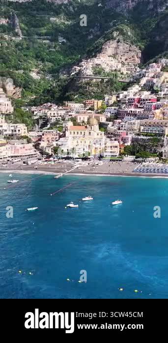 Amalfi Coast At Positano In Salerno Italy. Beach Landscape. Giant ...