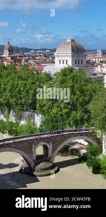 Rome Skyline At Rome In Lazio Italy. Medieval Buildings. Downtown ...