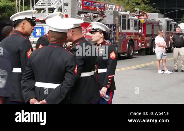 New York City, United States - 11 September 2023: Firefighters ...