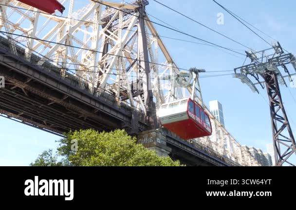 New York City, United States - 12 Sept 2023: Roosevelt Island tramway ...
