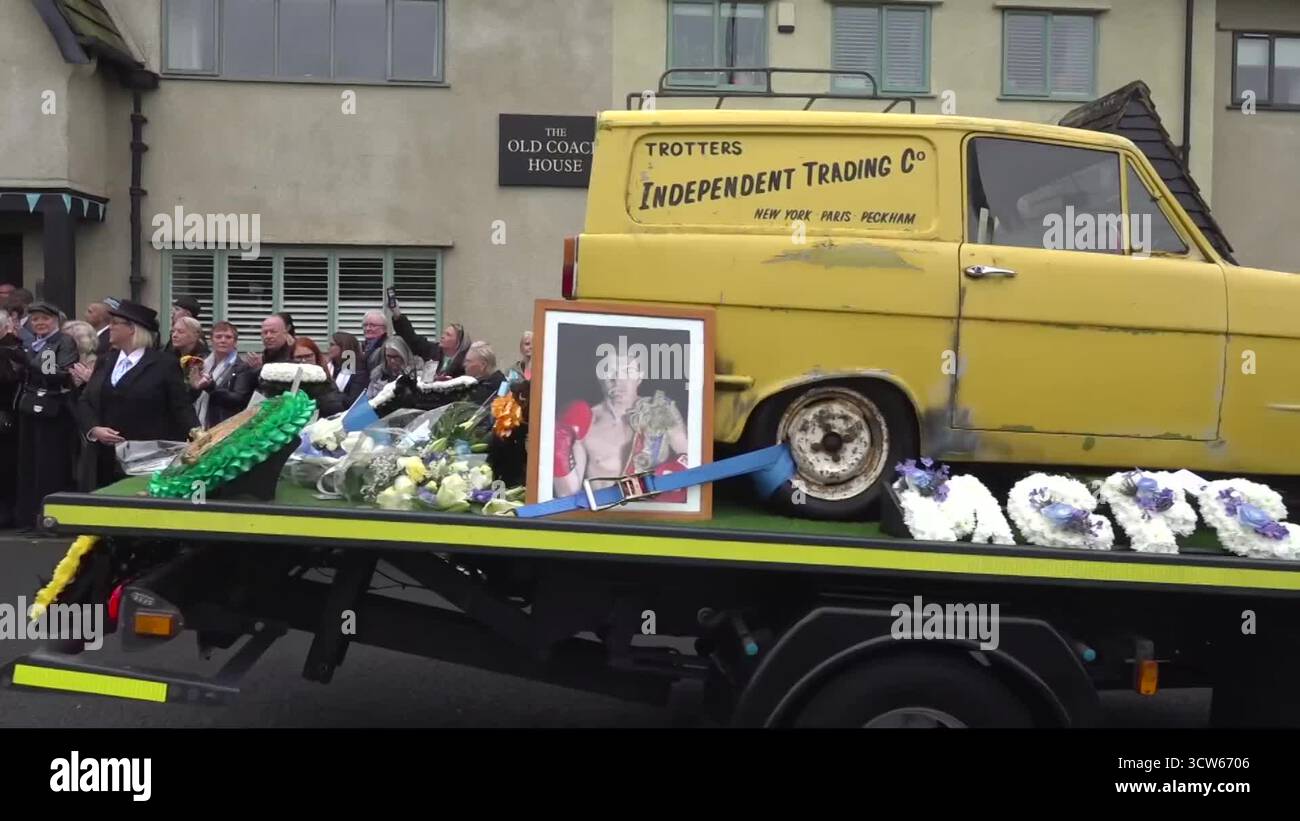 Ricky Hatton's funeral cortege passes Hatton's Gym Stock Video Footage ...