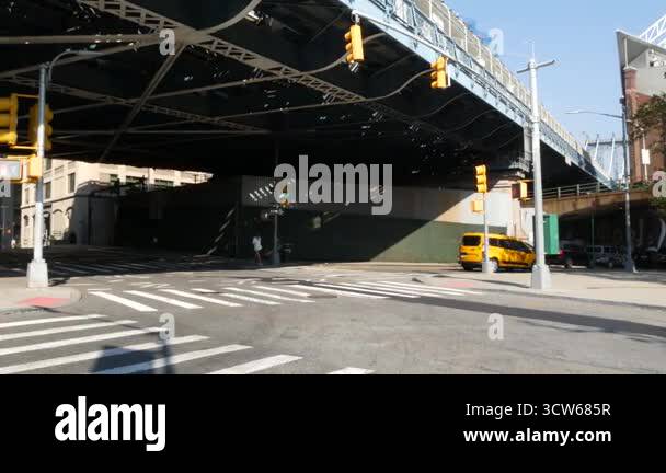 New York City, United States - 7 Sept 2023: Traffic road under ...