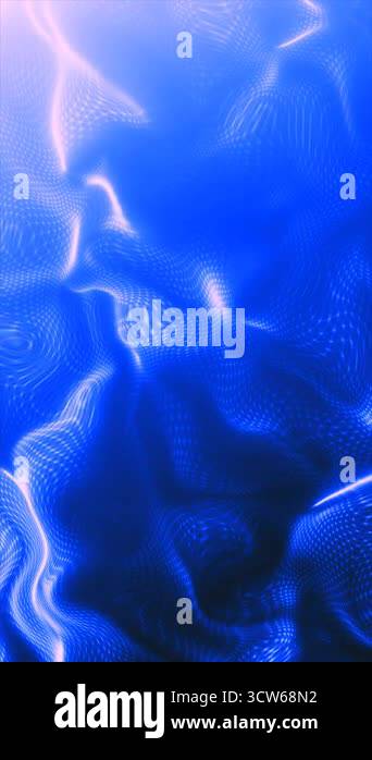 Blue background with rippling light and white lines. Vertical ...