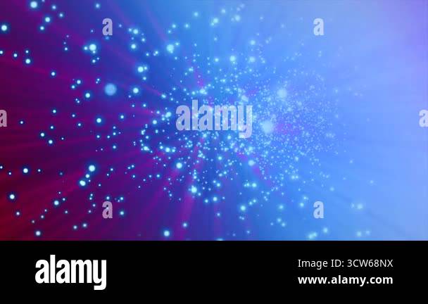 Light blue particles emanate from the center over a gradient background ...