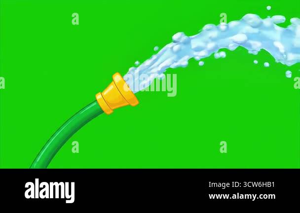 A water hose spraying water on a green background, perfect for various ...