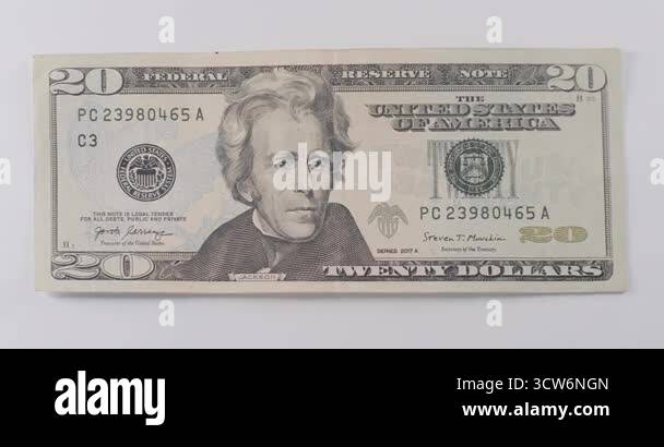 US President Andrew Jackson on United States. American twenty dollar ...