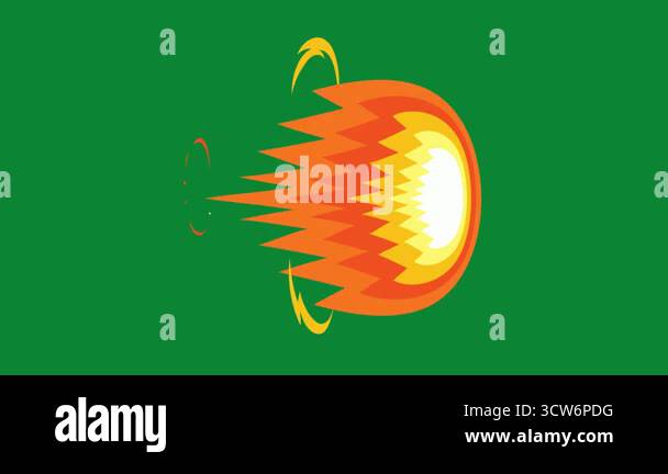 Cartoon Explosion Animation on Green Screen Stock Video Footage - Alamy