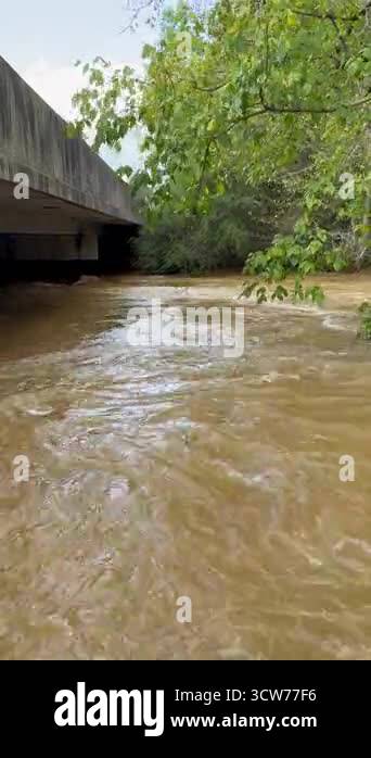Vertical video shows low-angle shot of powerful current in Georgia ...