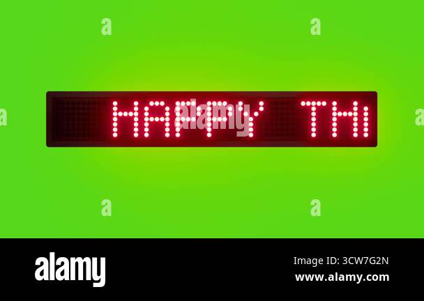 HAPPY THANKSGIVING ENJOY YOUR FEAST Scrolling Red Dot Matrix LED Text ...