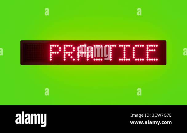 PRACTICE SOCIAL DISTANCING IN PUBLIC Scrolling Red Dot Matrix LED Text ...