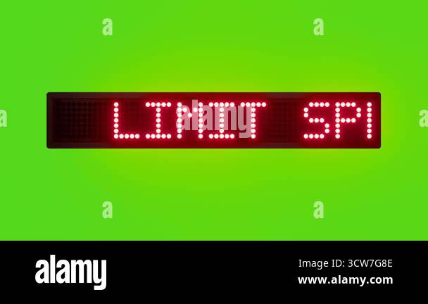 LIMIT SPEED NEAR HOSPITAL AND SCHOOL Scrolling Red Dot Matrix LED Text ...