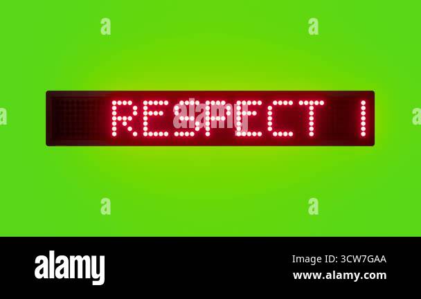 RESPECT HOTEL STAFF AND OTHER GUESTS Scrolling Red Dot Matrix LED Text ...