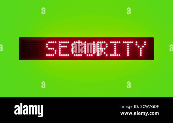 SECURITY ALERT REPORT SUSPICIOUS ACTIVITY Scrolling Red Dot Matrix LED ...