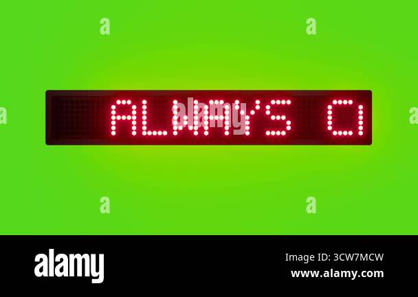 ALWAYS CARRY MAP AND COMPASS FOR NAVIGATION Scrolling Red Dot Matrix ...