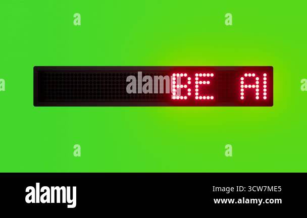 BE ALERT STAY SECURE Scrolling Red Dot Matrix LED Text Animation on ...