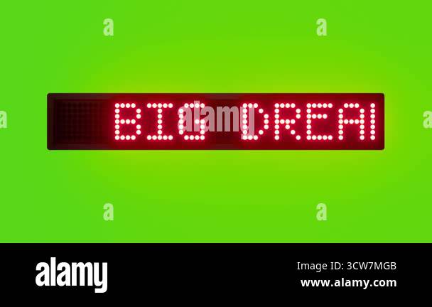 BIG DREAMS REQUIRE BIG EFFORTS Scrolling Red Dot Matrix LED Text ...