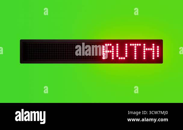AUTHORIZED PERSONNEL ONLY Scrolling Red Dot Matrix LED Text Animation ...