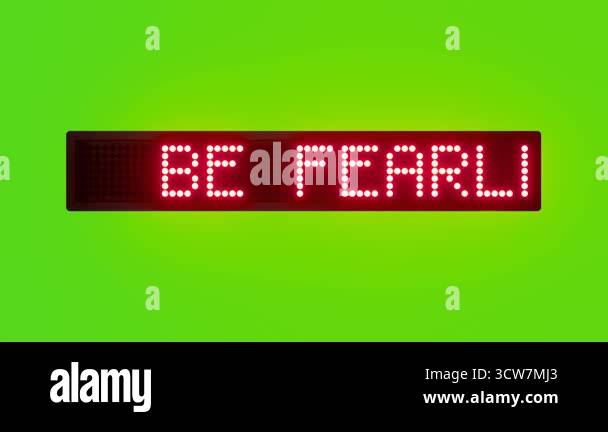 BE FEARLESS IN PURSUIT OF DREAMS Scrolling Red Dot Matrix LED Text ...