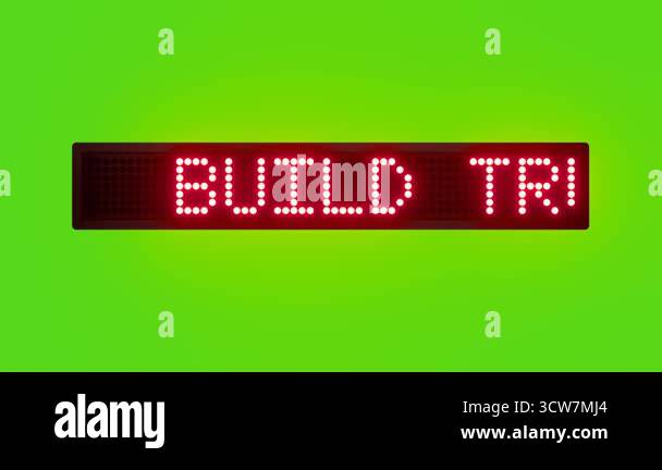 BUILD TRUST AND RESPECT IN TEAM Scrolling Red Dot Matrix LED Text ...