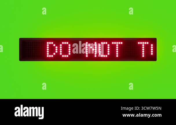 DO NOT TOUCH ELECTRICAL EQUIPMENT Scrolling Red Dot Matrix LED Text ...
