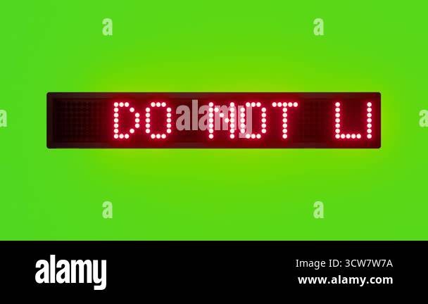 DO NOT LEAN AGAINST THE RAILINGS Scrolling Red Dot Matrix LED Text ...