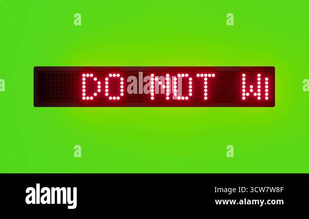 DO NOT WALK UNDER A LIFTED LOAD Scrolling Red Dot Matrix LED Text ...