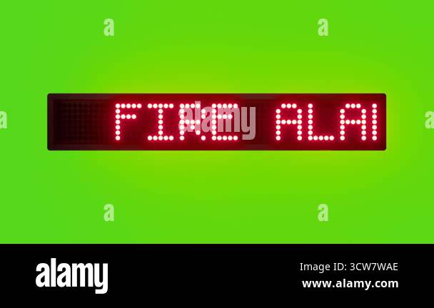 FIRE ALARM TESTING IS CONDUCTED WEEKLY Scrolling Red Dot Matrix LED ...