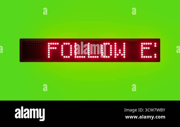 FOLLOW EXIT SIGNS IN CASE OF EMERGENCY Scrolling Red Dot Matrix LED ...