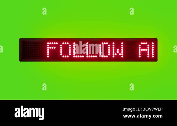 FOLLOW ANNOUNCEMENTS FOR PLATFORM CHANGES Scrolling Red Dot Matrix LED ...