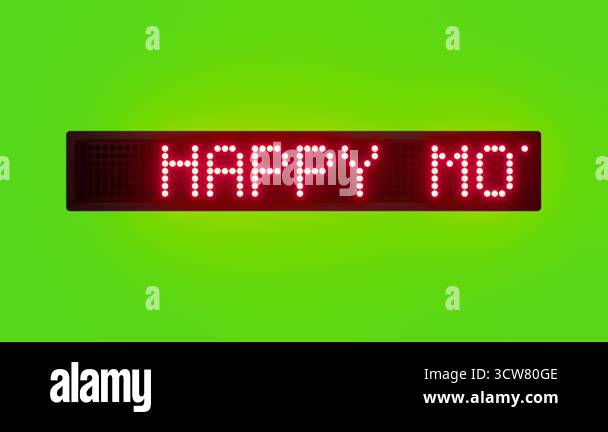 HAPPY MOTHERS DAY LOVE AND RESPECT Scrolling Red Dot Matrix LED Text ...