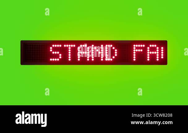 STAND FACING FORWARD ON ESCALATOR STEPS Scrolling Red Dot Matrix LED ...