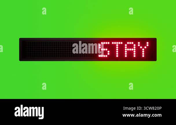 STAY POSITIVE STAY STRONG Scrolling Red Dot Matrix LED Text Animation ...