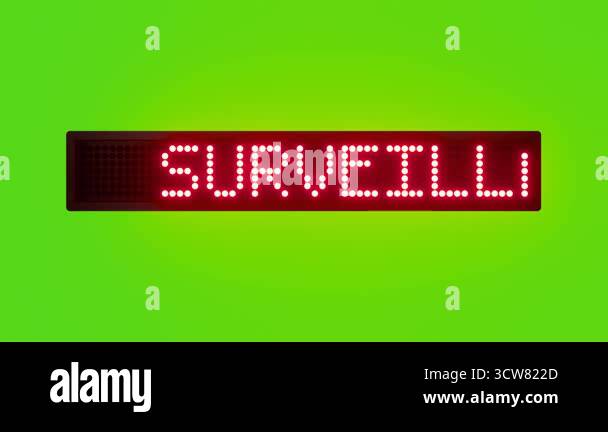 SURVEILLANCE CAMERAS OPERATING IN THIS ZONE Scrolling Red Dot Matrix ...