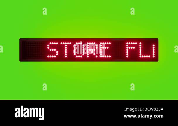 STORE FLAMMABLE ITEMS IN DESIGNATED AREAS Scrolling Red Dot Matrix LED ...