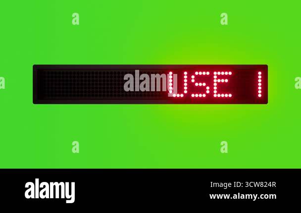USE DESIGNATED WALKWAYS ONLY Scrolling Red Dot Matrix LED Text ...