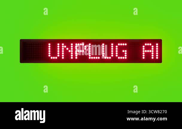 UNPLUG APPLIANCES WHEN NOT IN USE Scrolling Red Dot Matrix LED Text ...