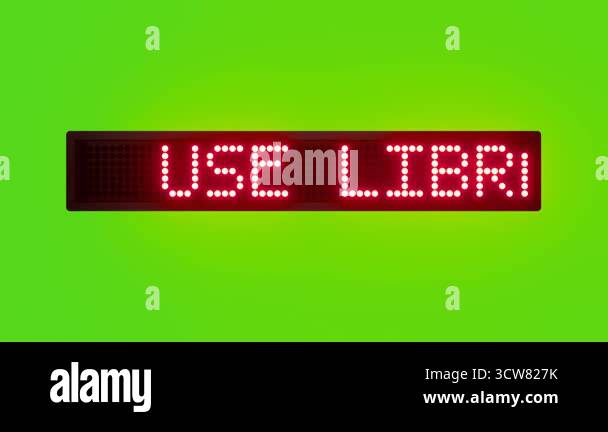 USE LIBRARY COMPUTERS RESPONSIBLY Scrolling Red Dot Matrix LED Text ...