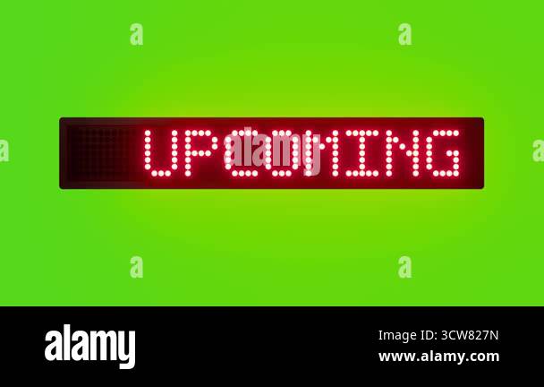 UPCOMING MOVIE TRAILERS STARTING Scrolling Red Dot Matrix LED Text ...