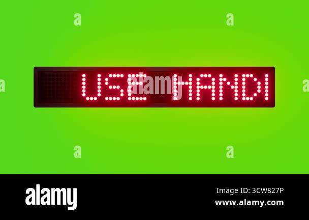 USE HANDRAILS WHILE USING STAIRS Scrolling Red Dot Matrix LED Text ...