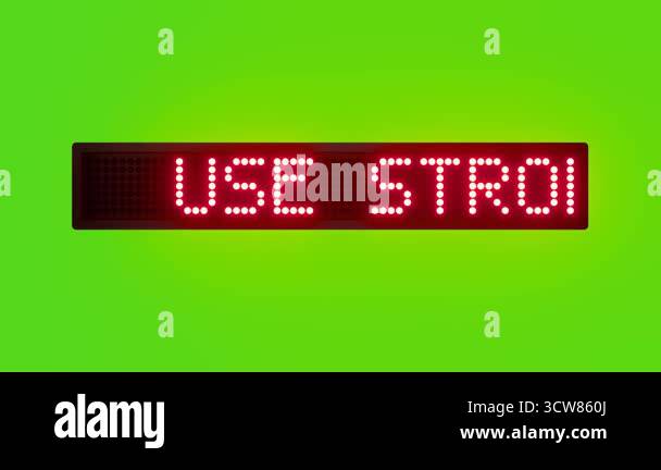 USE STRONG PASSWORDS FOR NET BANKING Scrolling Red Dot Matrix LED Text ...